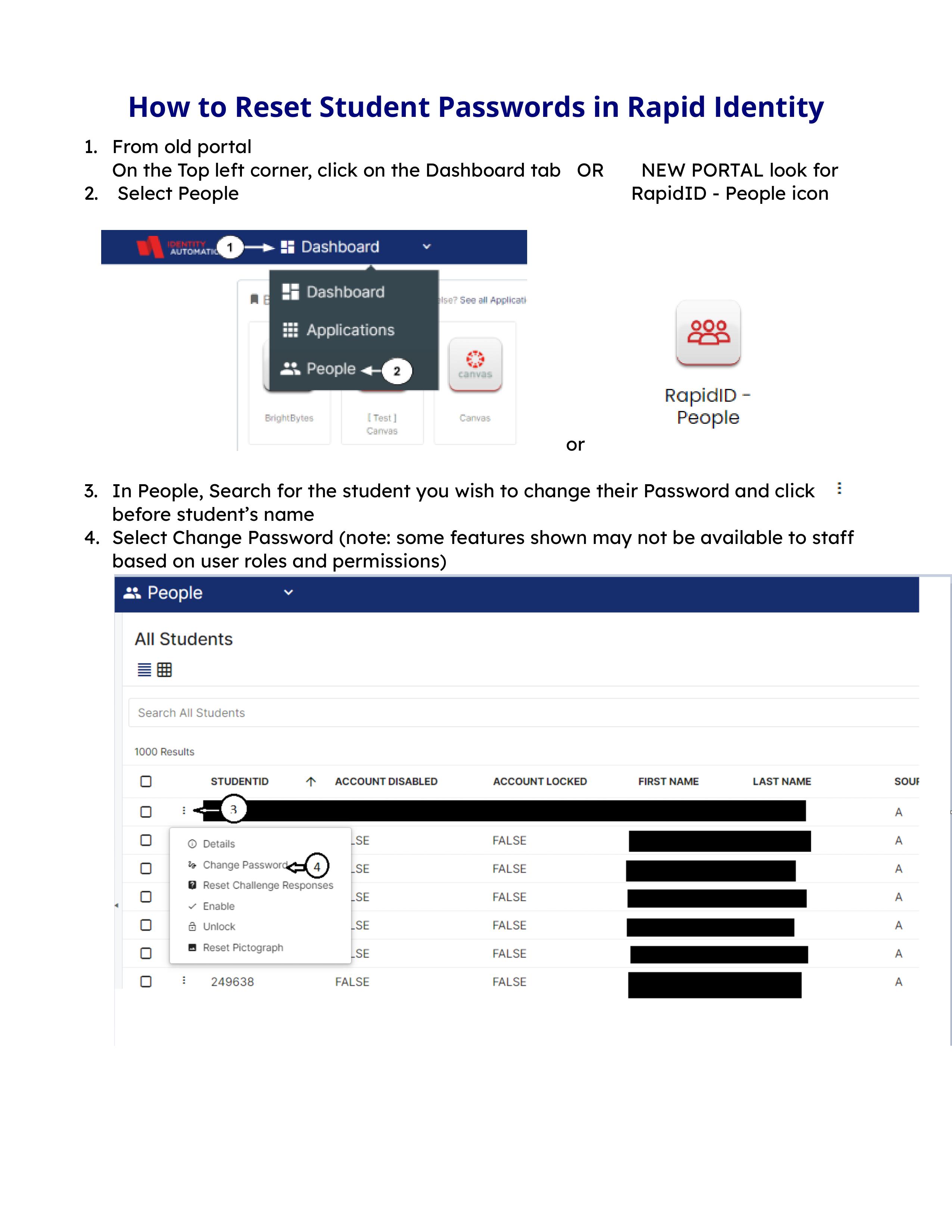 How to Change a Student Password - Allen ISD Helpdesk