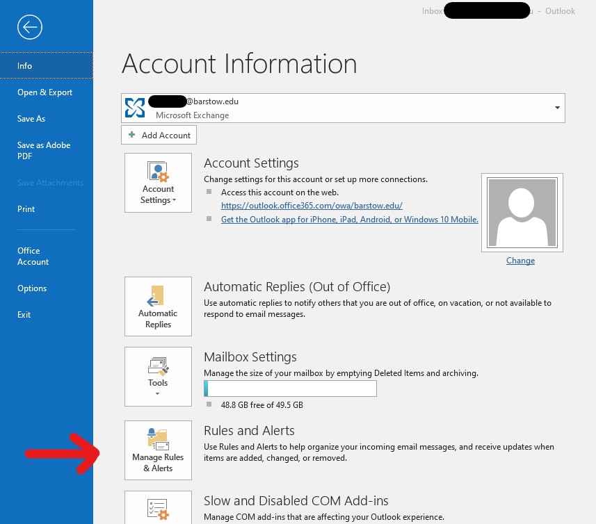 Office 365, How to Delete Inbox Rules from Outlook - BCC Helpdesk