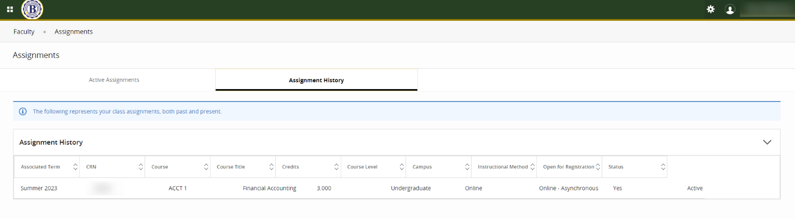 Faculty Dashboard - BCC Helpdesk