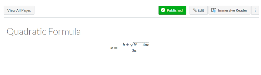 How to create formulas within Canvas Pages and Assessments - FSU Canvas ...