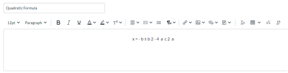 How to create formulas within Canvas Pages and Assessments - FSU Canvas ...