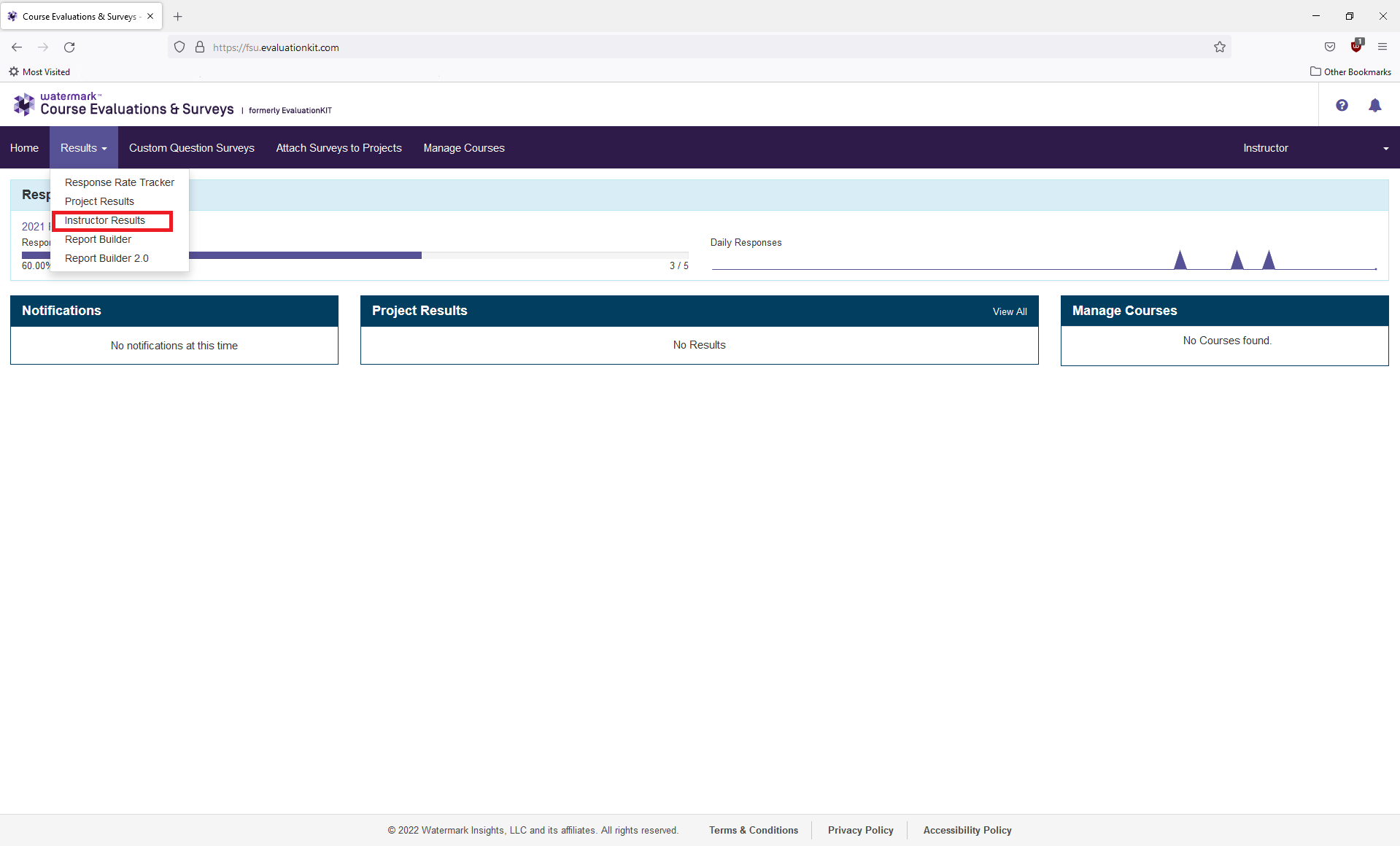 How To View Survey Results Using Watermark Course Evaluations Surveys 
