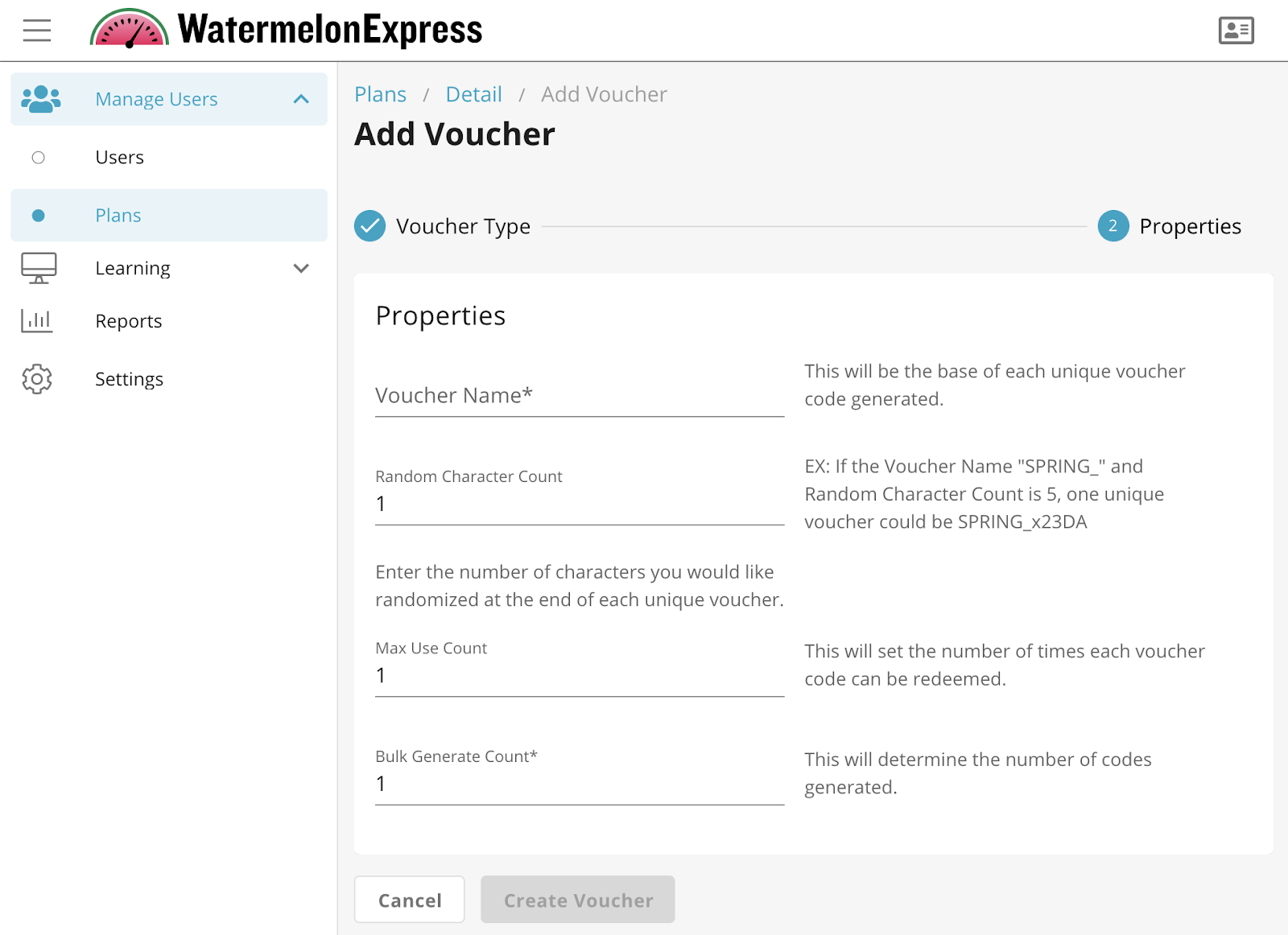 Managing Vouchers - Content Guide