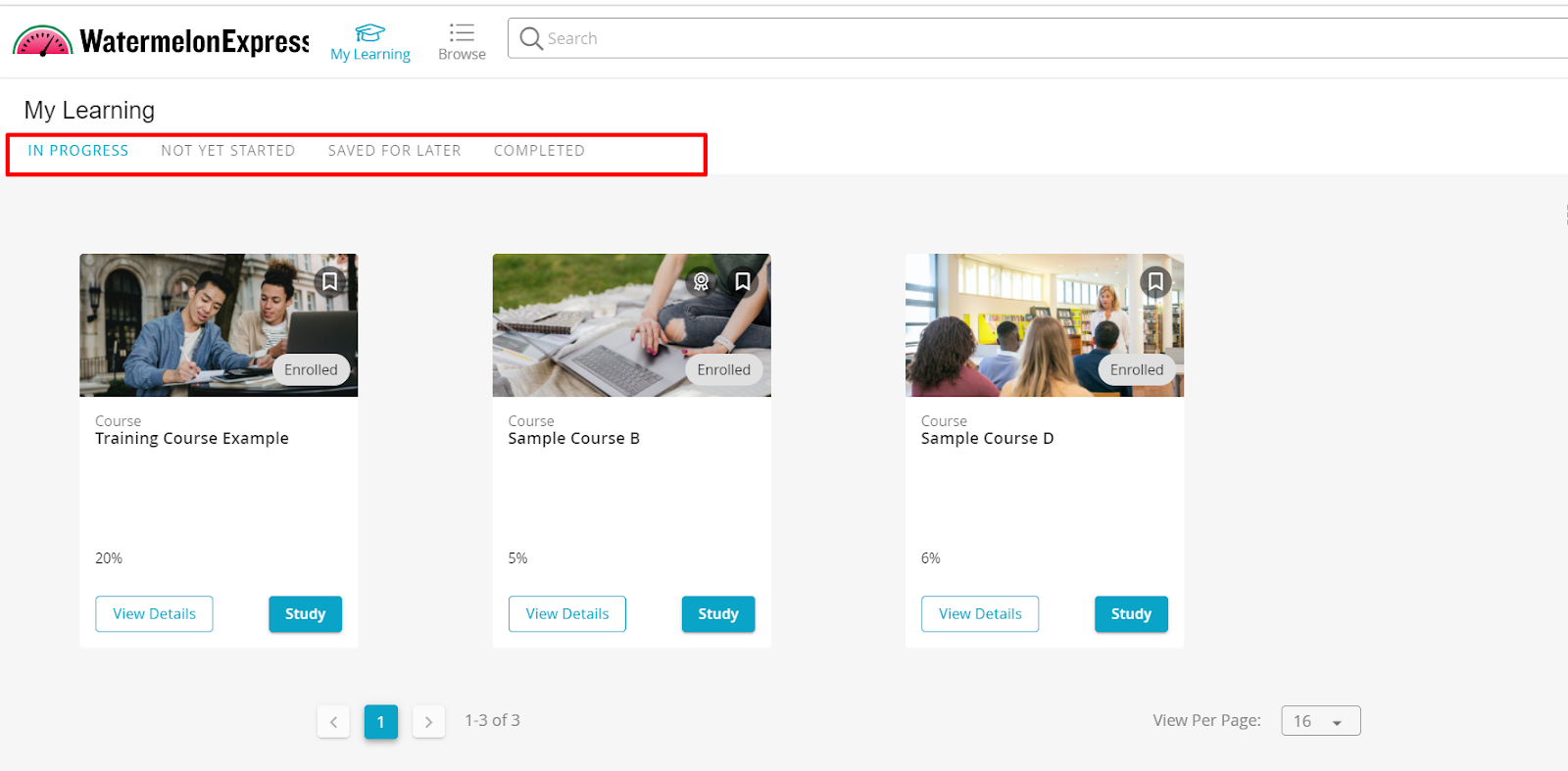 Navigating the My Learning Section - Content Guide