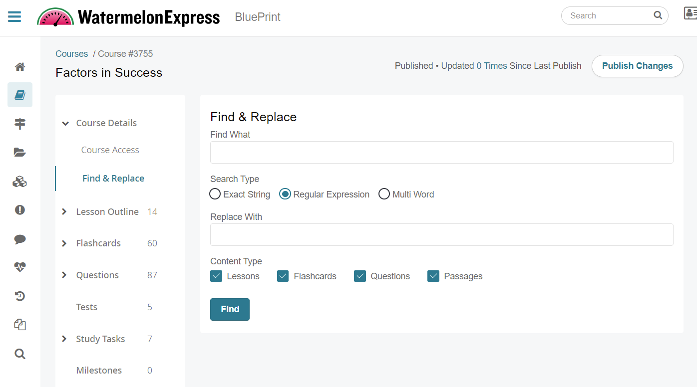 Using Regular Expressions (RegEx) in BluePrint - Content Guide