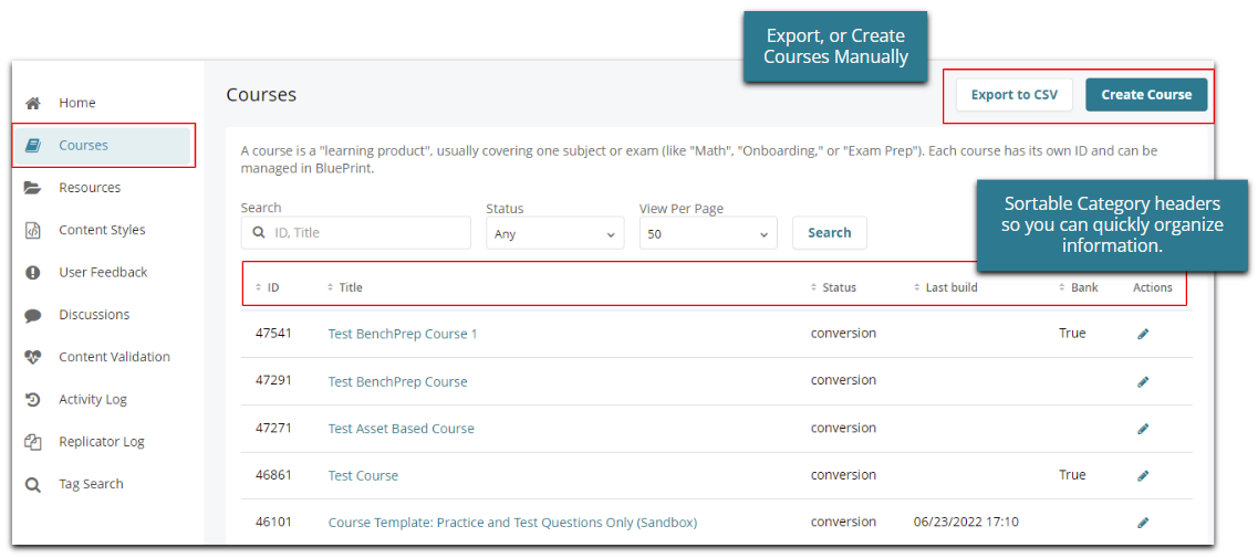 Creating a BenchPrep Course Manually - Content Guide