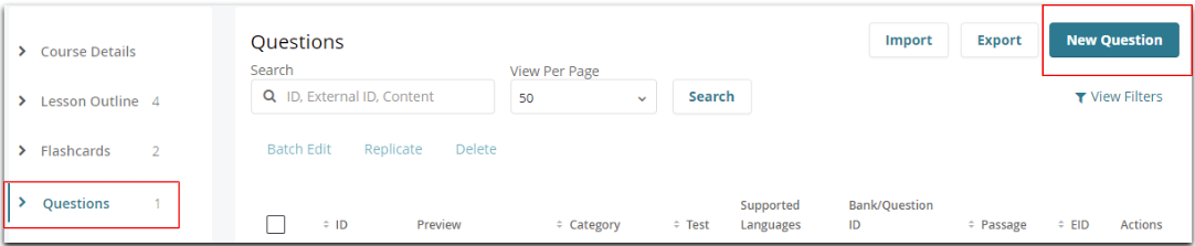 Adding Question Content in BluePrint - Content Guide