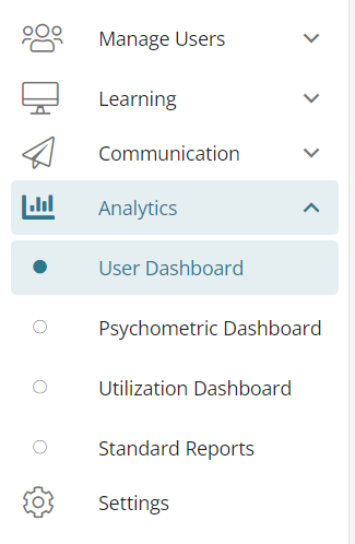 3. User Dashboard Reporting - Content Guide