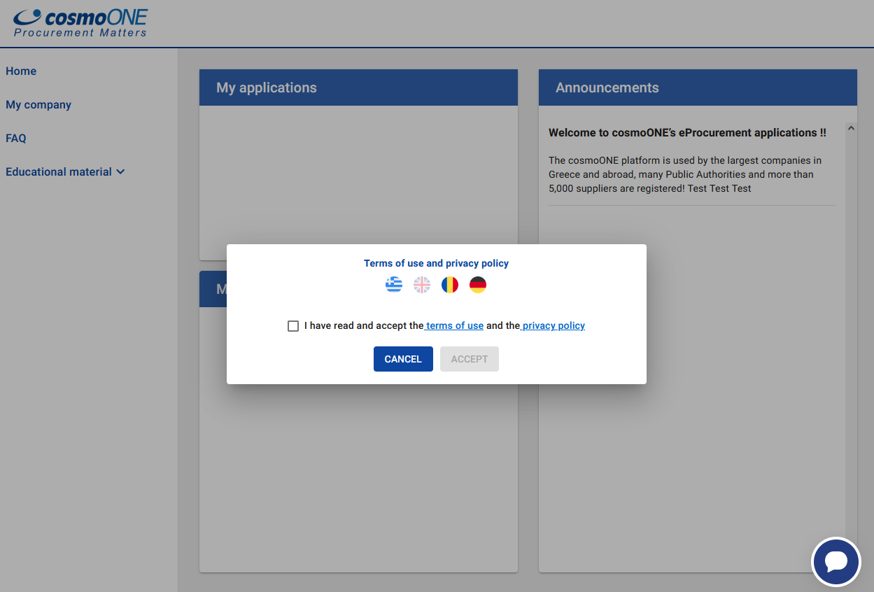 Как да вляза с моите идентификационни данни след регистрация? - cosmoONE Support Center