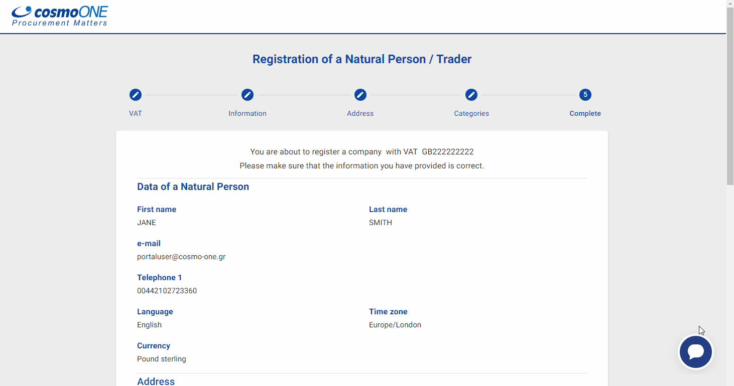 Как да регистрирам ново физическо лице/търговец? - cosmoONE Support Center