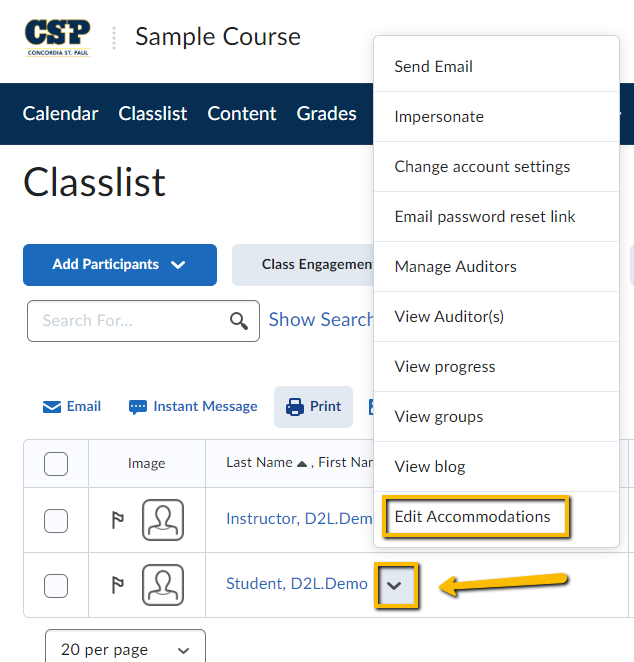 Quiz Accommodations - CSP IT Ticketing