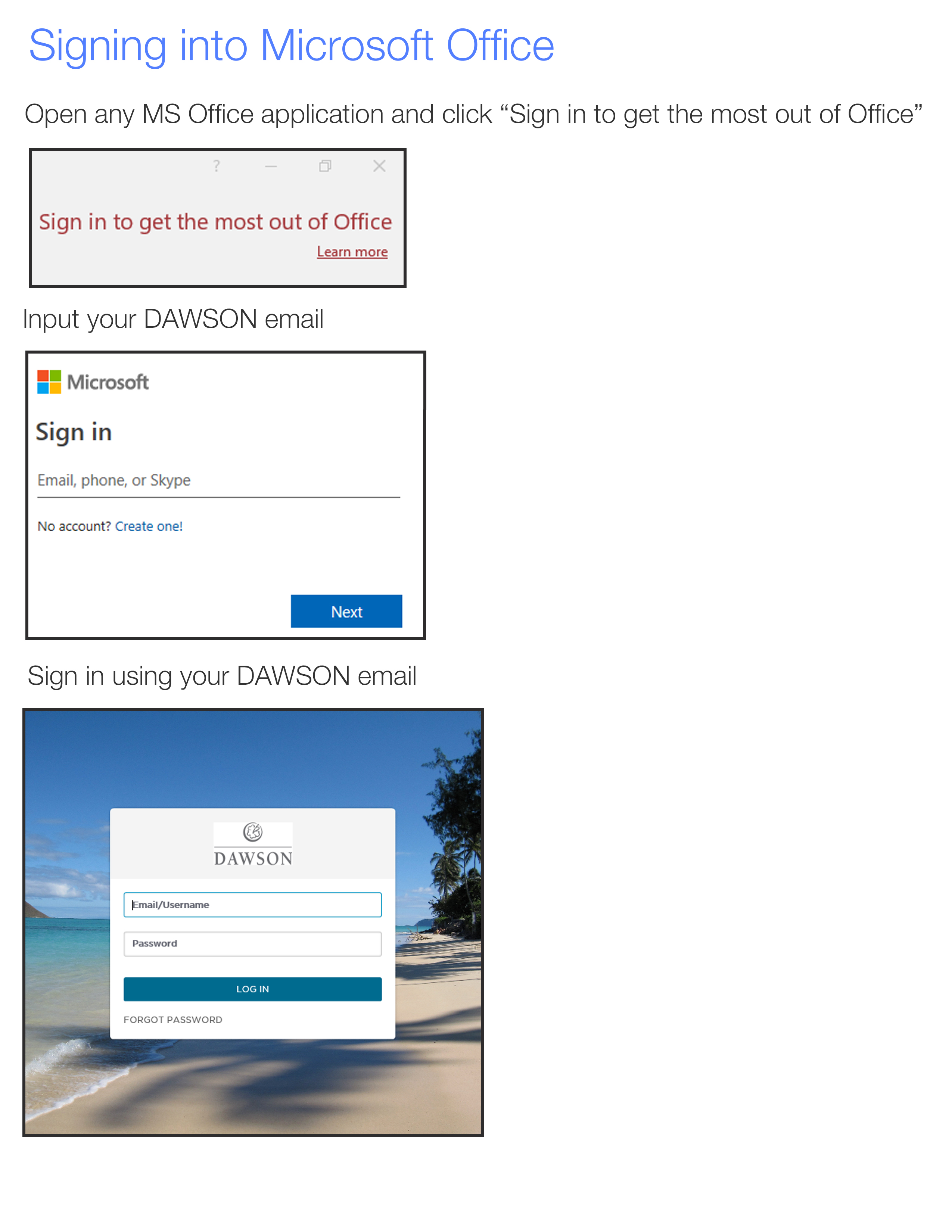 Signing into Microsoft Office - HappyFox