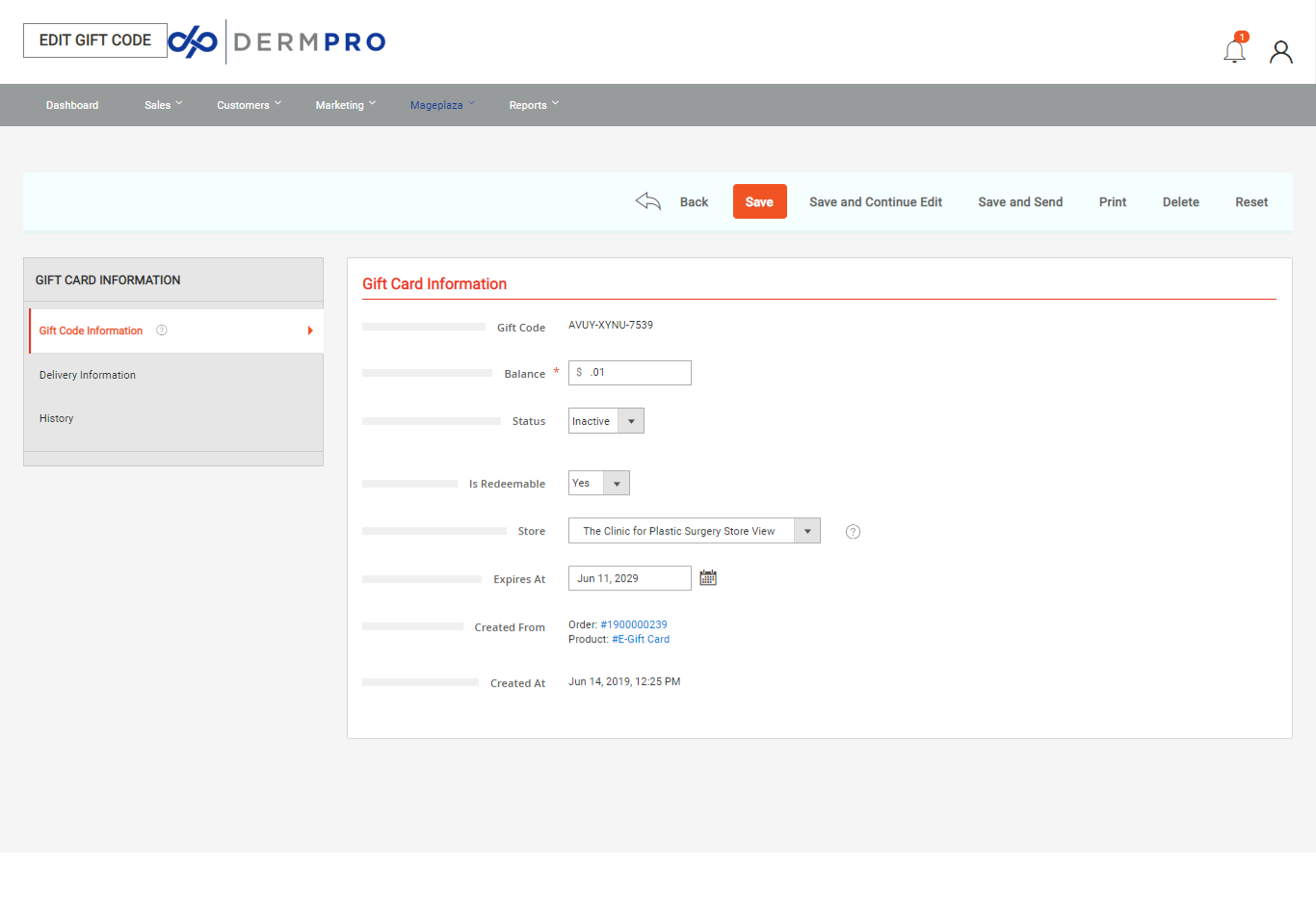Gift Cards and In-Office Gift Card Redemption - DermPRO Support