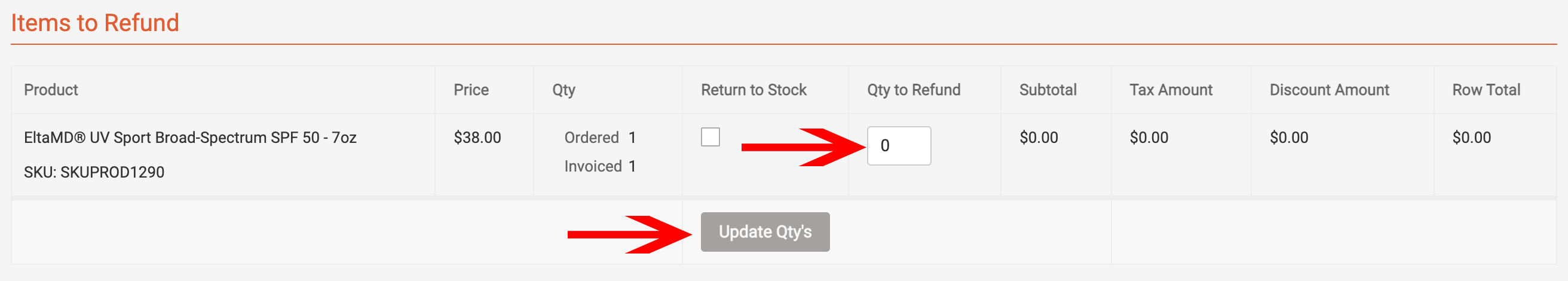 Processing A Partial Refund - DermPRO Support