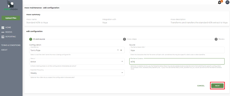 Add a moov configuration - detamoov