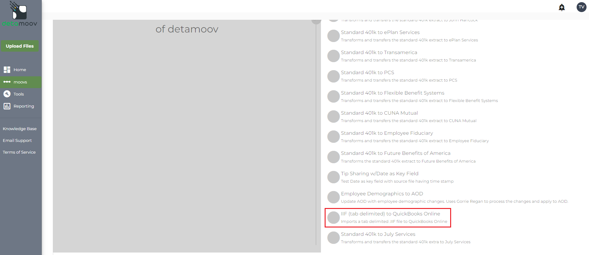 Connect to QuickBooks Online - detamoov