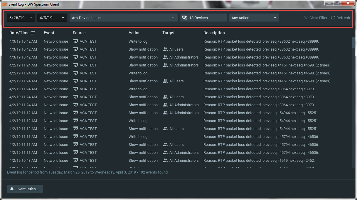 Viewing Event Log - Digital Watchdog® - powered by HappyFox