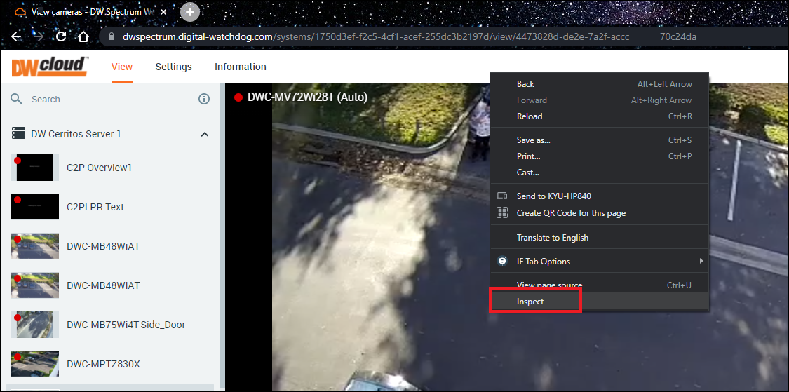 Viewing DW Spectrum Video on a Browser-based Interface with Video.js ...