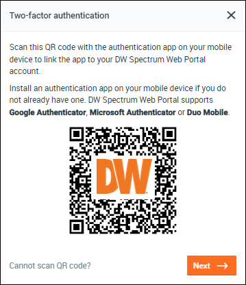 Enabling Two Factor Authentication (2FA) for DW Spectrum IPVMS ...