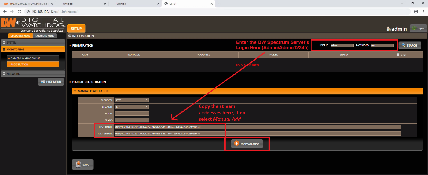 Adding Cameras to an HDSpotMod from DW Spectrum - Digital Watchdog ...
