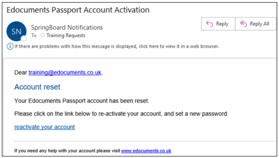 How do I reset my Springboard password? - Edocuments Support