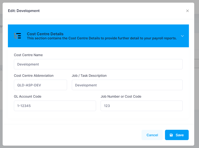 Cost Centre Details Explained E PayDay Support Services cost-centre-details-explained-e-payday-support-services