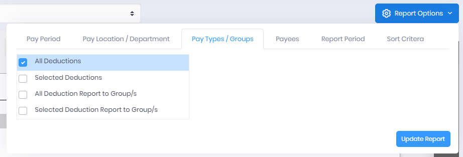 Deductions List - e-PayDay® Support Services
