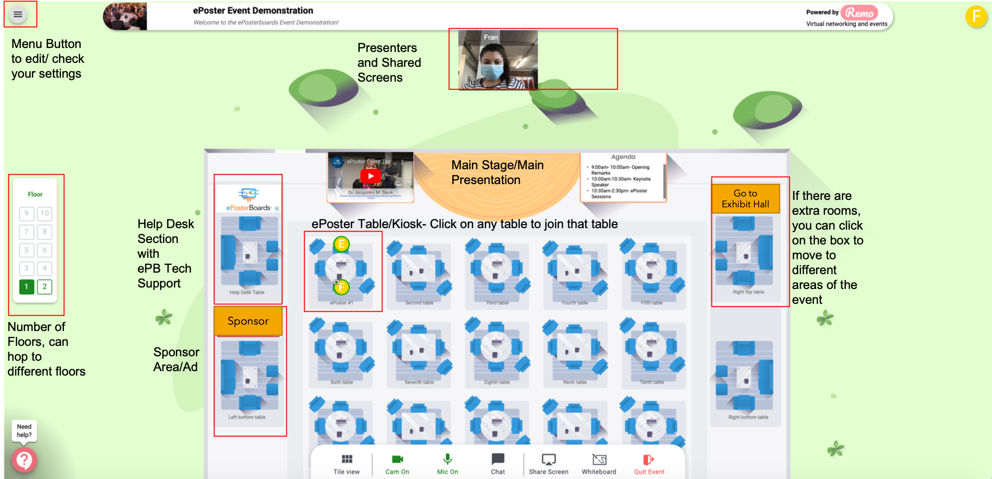 ePosterBoards 2D Event: Event Map - ePosterBoards Help Desk