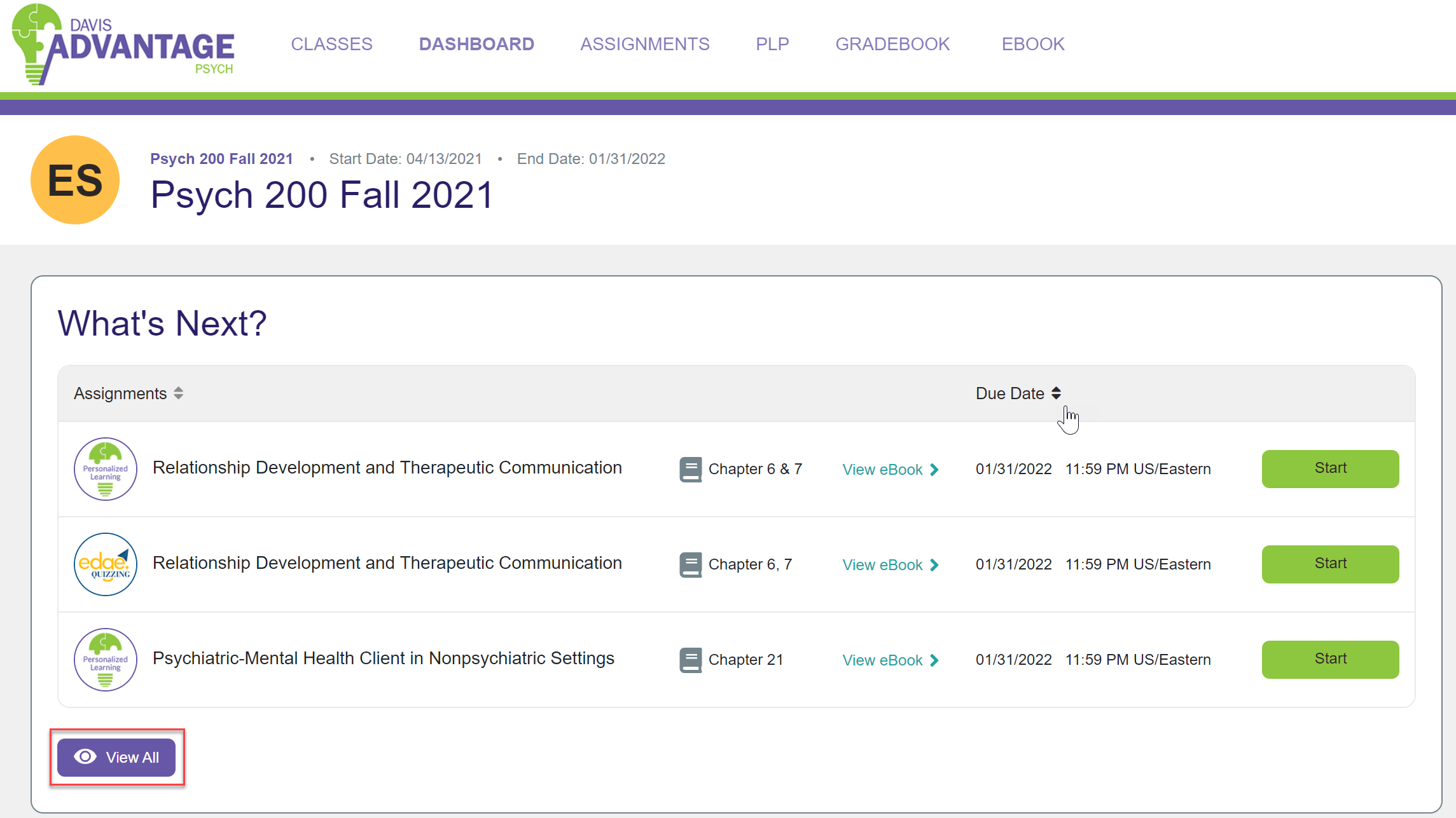Student Access Assignments Davis Advantage FA Davis Customer