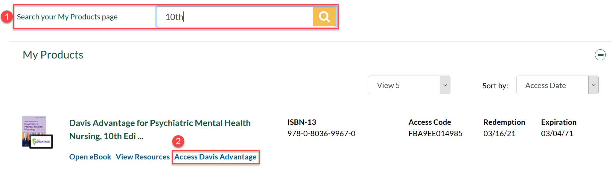 Student: Access Davis Advantage: Davis Advantage - FA Davis Customer Support Center