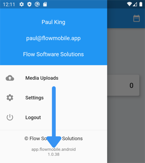 Checking Your Mobile App Version - Flow Mobile Surveying