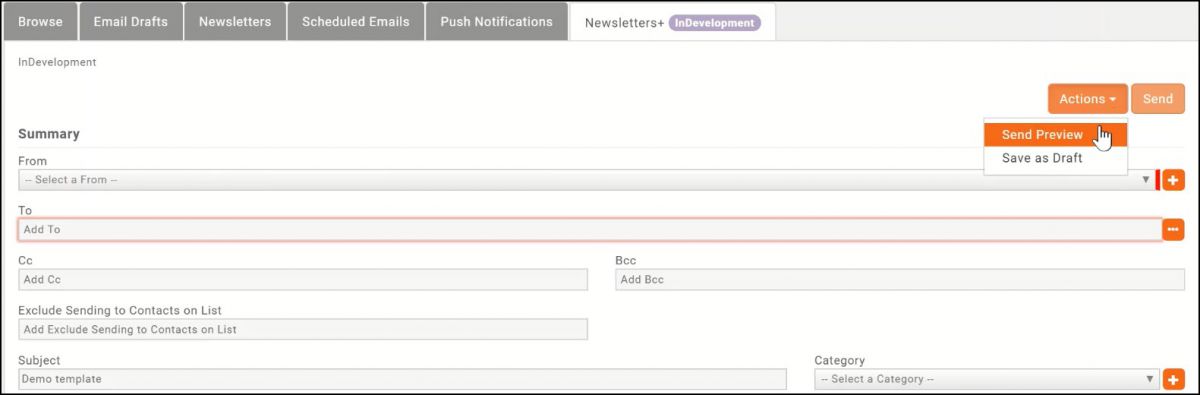 Sending your Email Designer Newsletter - GrowthZone