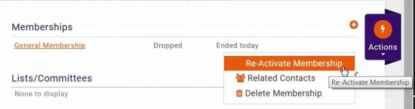 Reactivate Membership - GrowthZone