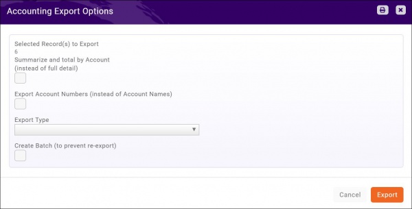Monthly - Accounting Transaction Export - GrowthZone
