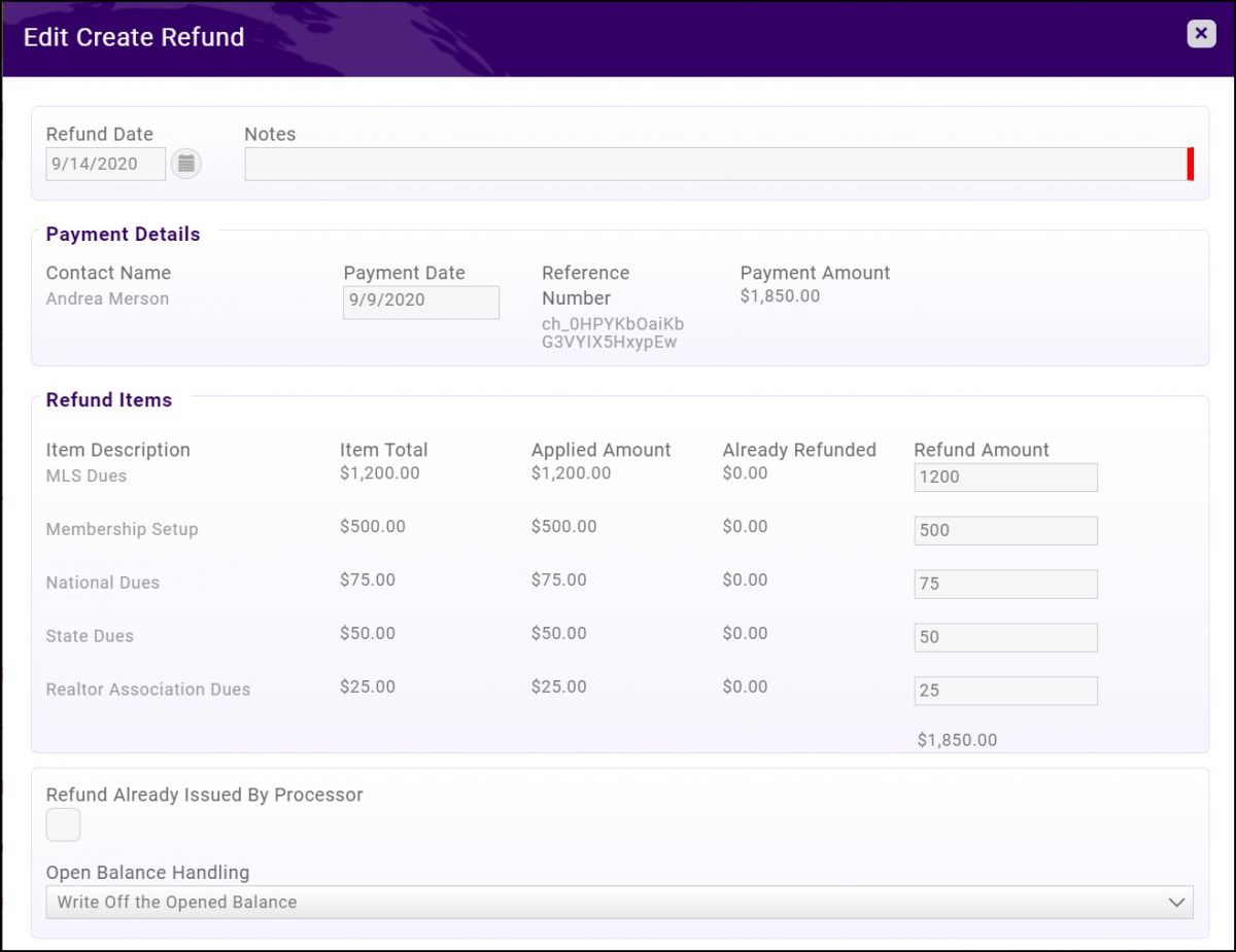 Process Refunds - Credit Card Processing - Integrated - GrowthZone