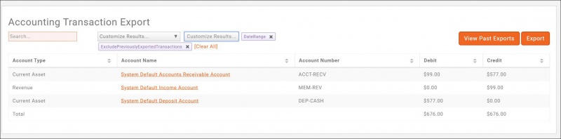 Monthly - Accounting Transaction Export - GrowthZone
