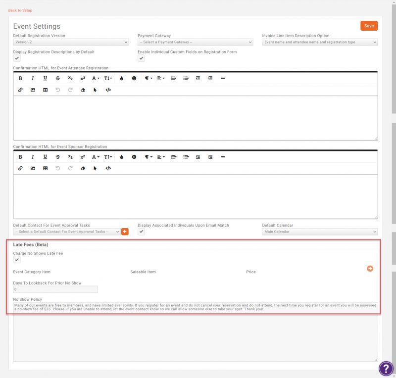 Set Up "No Show Fees" for your Events - GrowthZone