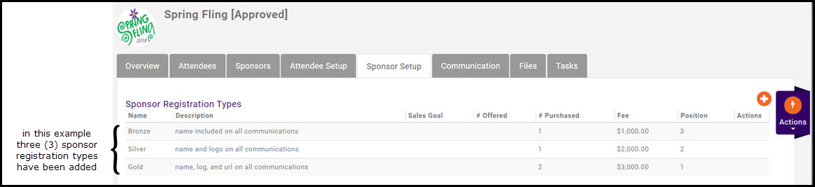 Set Up Sponsor Registration Type - GrowthZone
