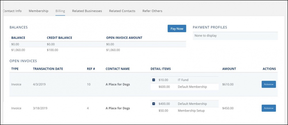 View Billing Transactions and Pay Invoices in Info Hub - GrowthZone