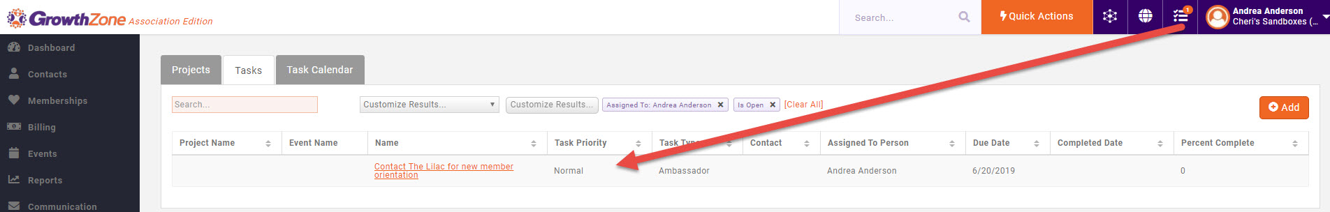 Monitoring/Updating Individual Tasks - GrowthZone