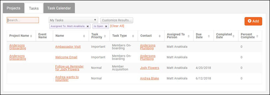 Monitoring/Updating Individual Tasks - GrowthZone