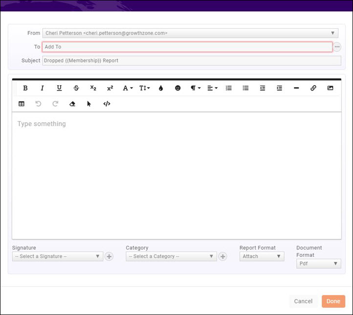 Email Reports - GrowthZone