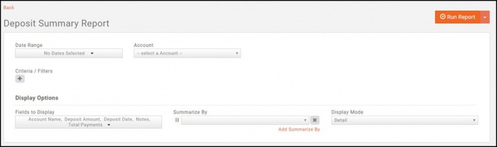Deposit Summary Report - GrowthZone