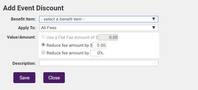Record Benefit Usage - ChamberMaster