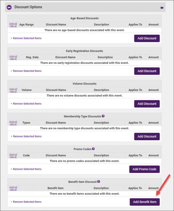 Record Benefit Usage - ChamberMaster