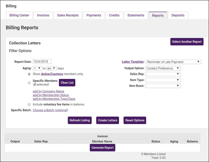 Collection Letters - ChamberMaster