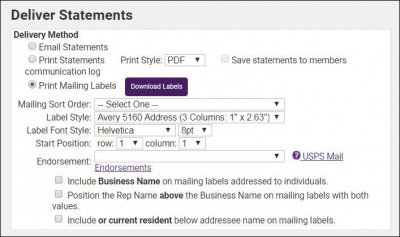Create Statements - ChamberMaster