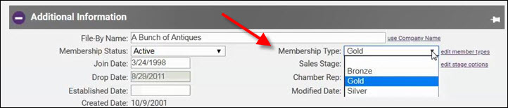 Membership Types - ChamberMaster
