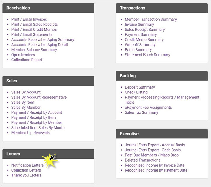 Notification Letters - ChamberMaster