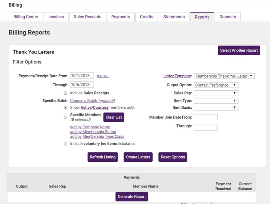 Thank You Letters - ChamberMaster
